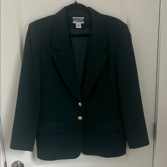 Pendleton | Jackets & Coats | Pendleton Dark Green Wool Blazer With ...